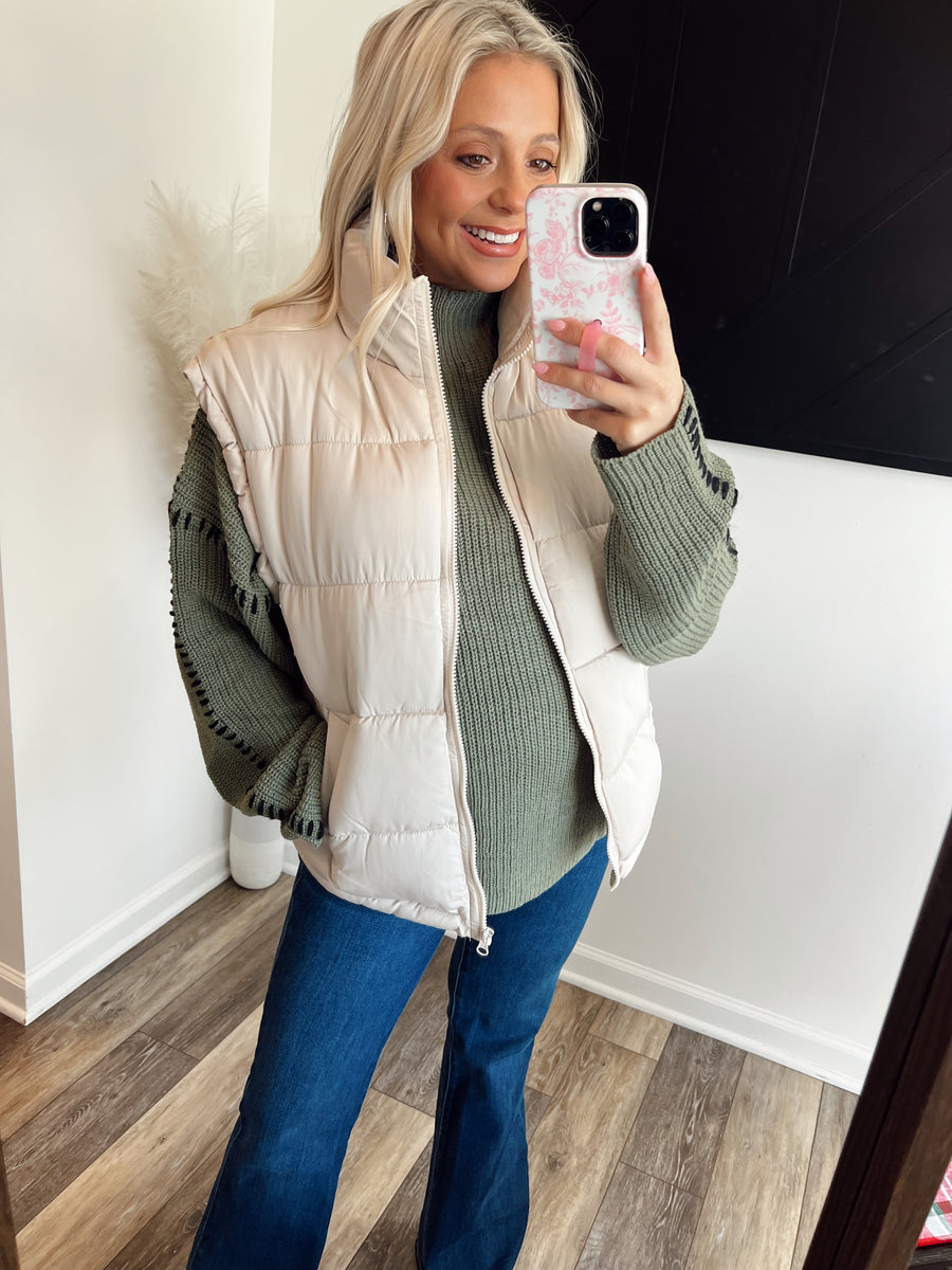 The Ultimate Puffer Vest - Cream – Shop Tate & Ry